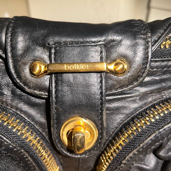 Botkier | Bags | Botkier Leather Shoulder Bag With Gold Accents | Poshmark